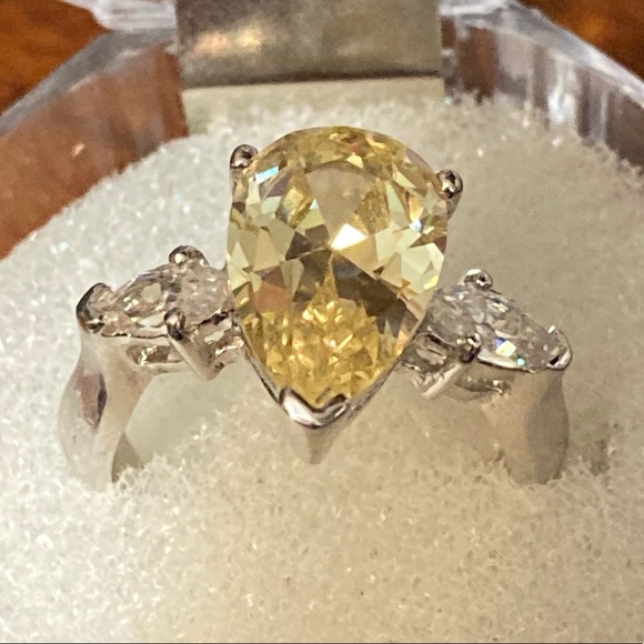 RSC | Jewelry | Stunning Rsc 925 Citrine Teardrop Ring | Poshmark